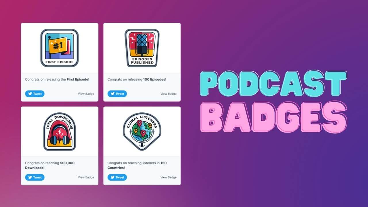 Podcast Achievements Badges